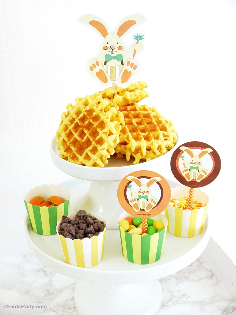 How to Set up an Easter Waffle Bar - Party Ideas | Party Printables Blog