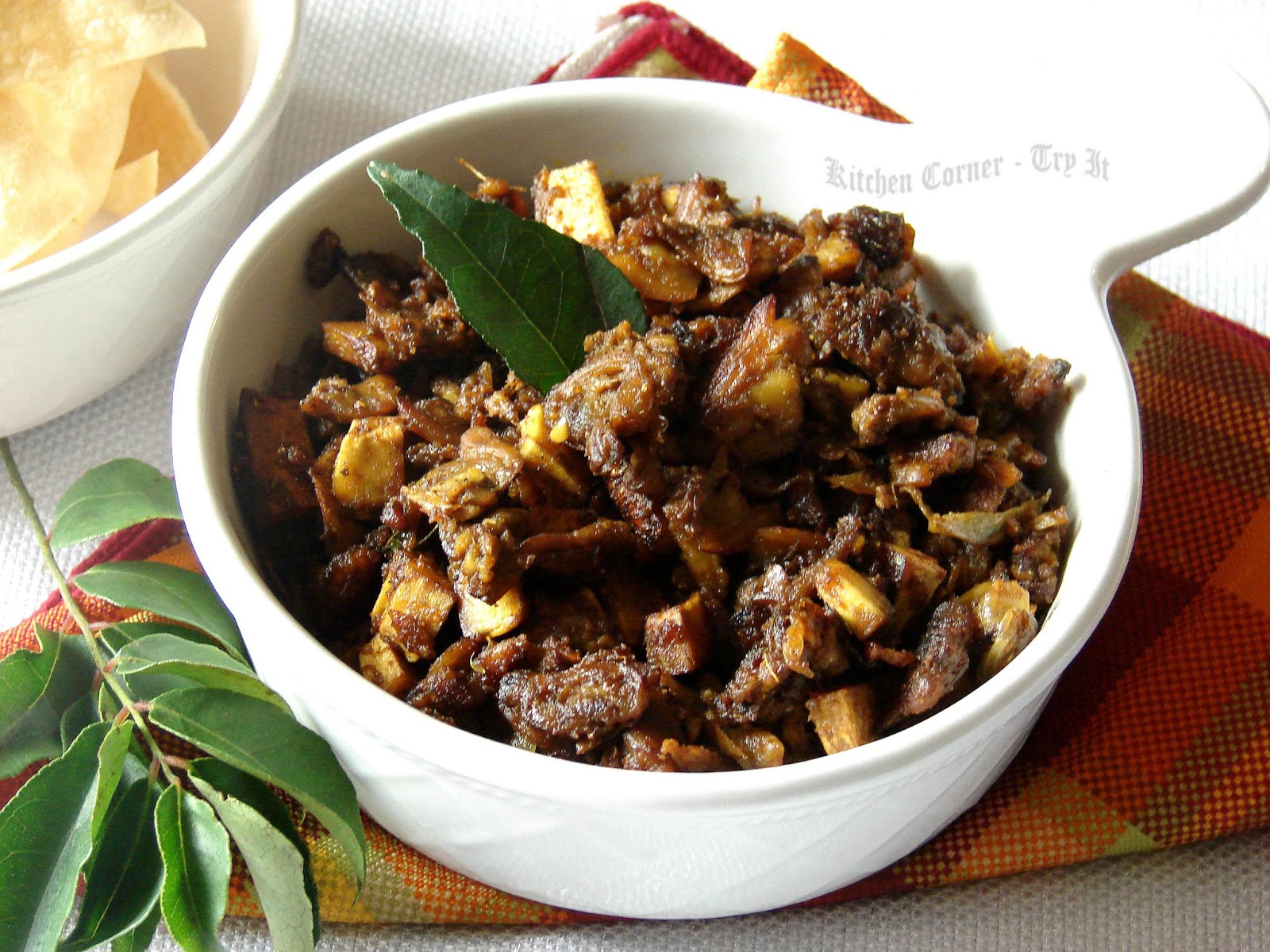 Kakka Erachi Ularthiyathu/Stir-fry