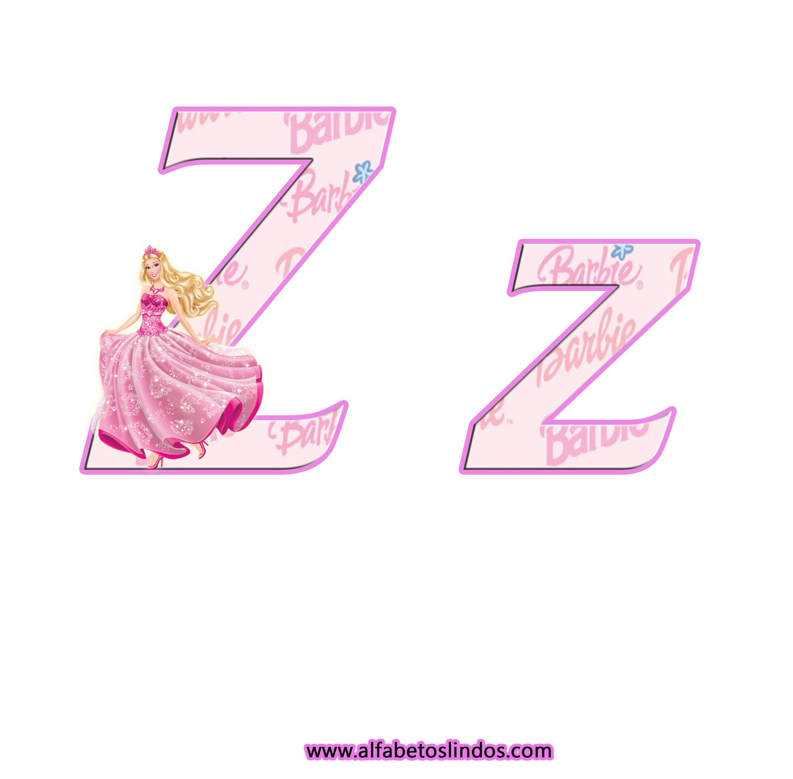 Precioso Alfabeto de Barbie Princesa. - Oh my Alfabetos!
