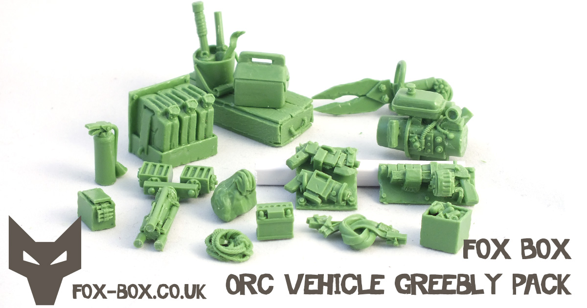 Wargame News and Terrain: Fox Box: New Fox Box Orc Vehicle Greebly Pack