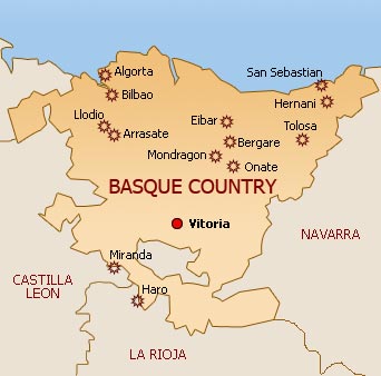Mapa del País Vasco