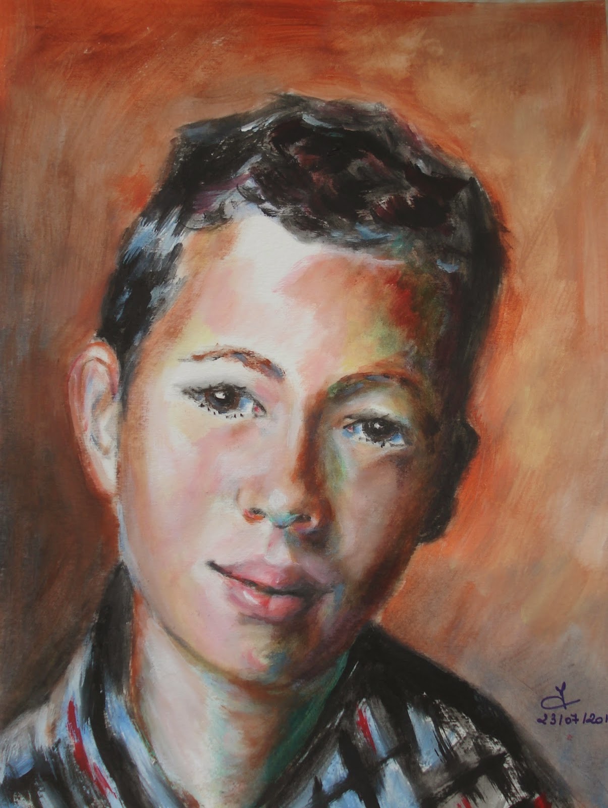 Portraits par Josette, acrylique, pastel, fusain.: 4 portraits de ...