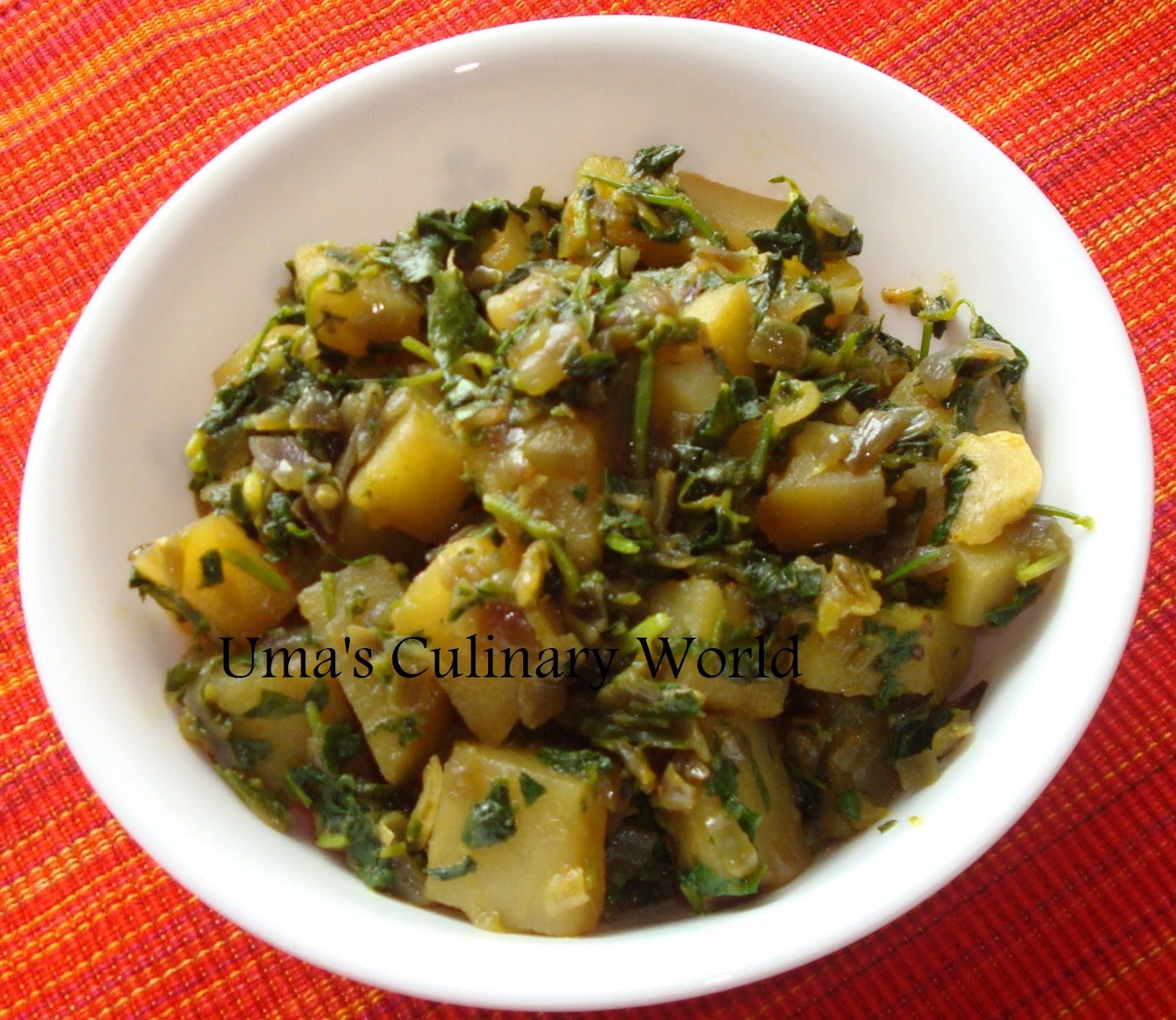 Aloo Methi Sabji / Saag
