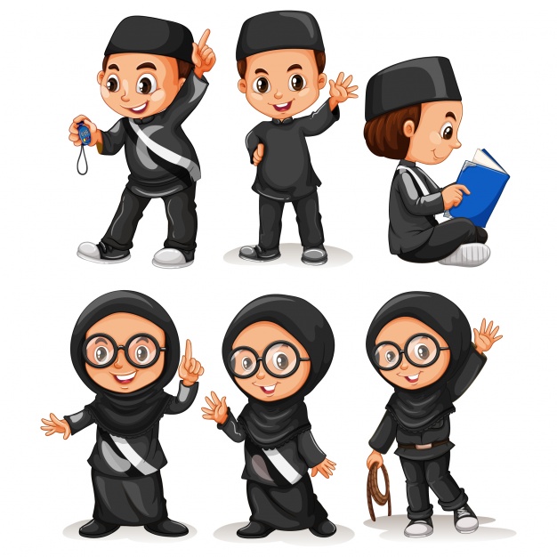 Koleksi Kartun Muslim Vector (format CDR) - aabmedia