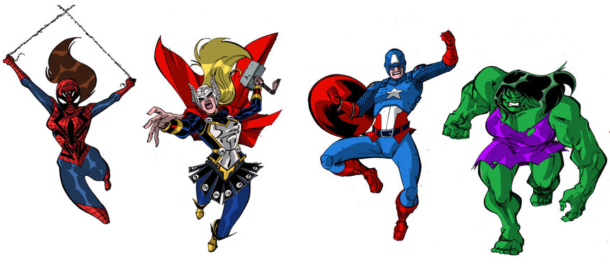 Seduced by the New...: Gender Swapped Marvel Universe Avengers
