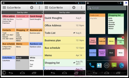 ColorNote le bloc note utile et coloré pour Android - ZinfosWeb