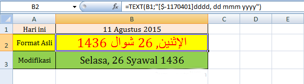 Guide Microsoft Office: Cara Membuat Konversi Kalender Masehi Ke ...