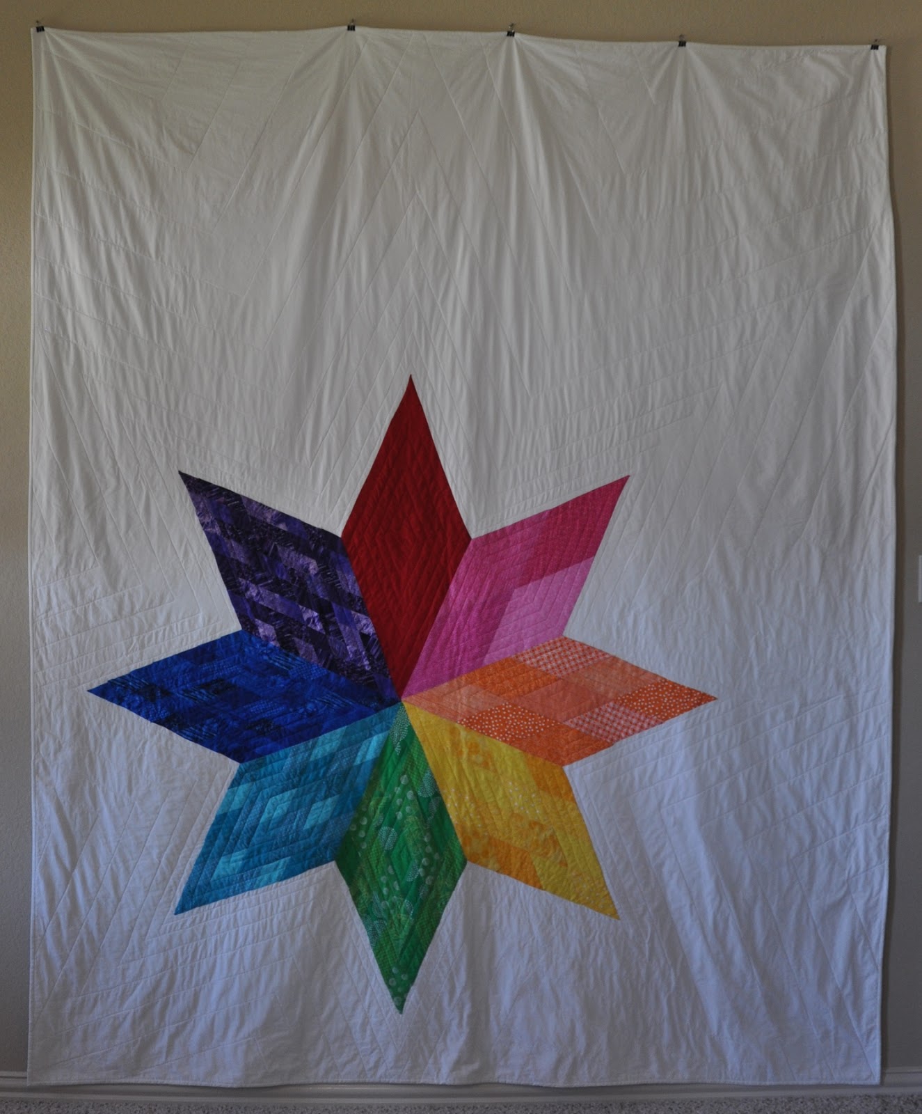 what KT made: Giant English Paper Pieced Star Quilt