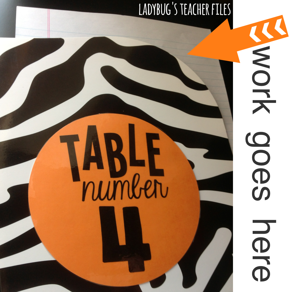 Pass Out Assignments Ahead of Time with Table Folders - Ladybug's ...