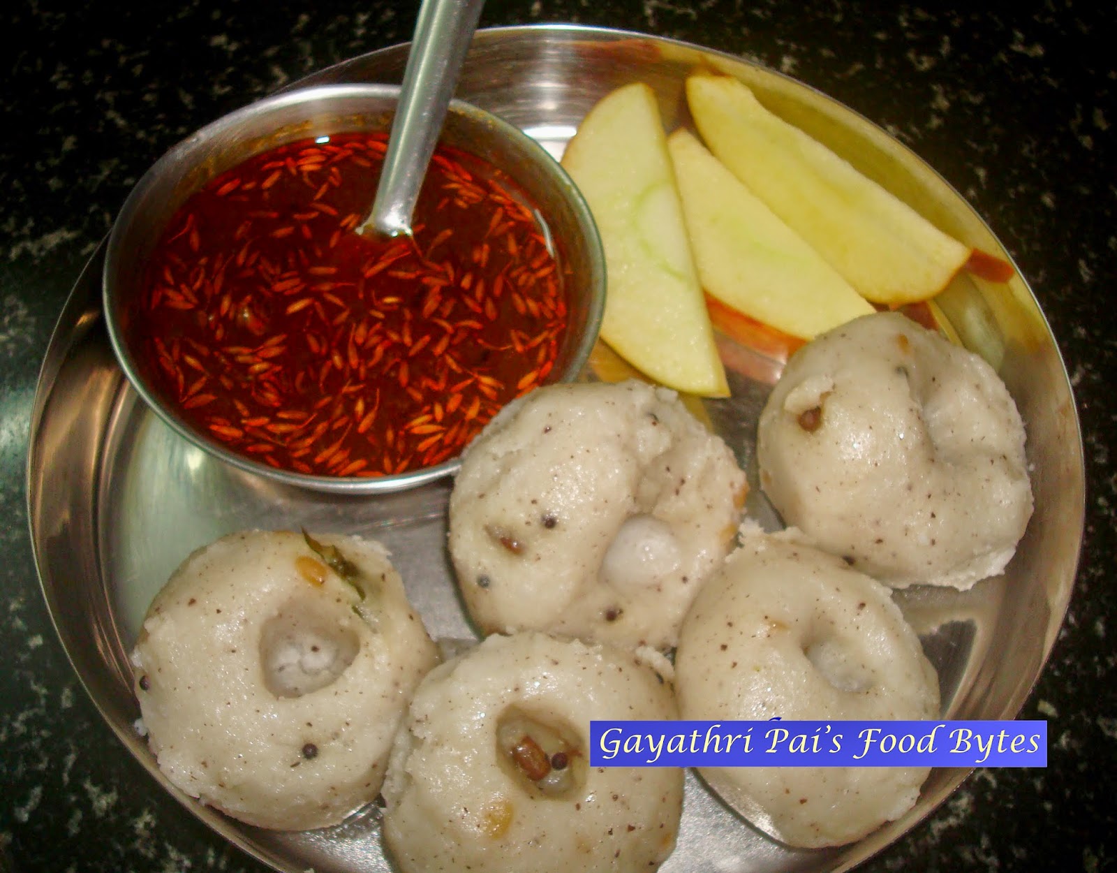 Gayathri Pai's Food Bytes: Red Ukada Rice Oondi with Khatta Meeta Teeka ...