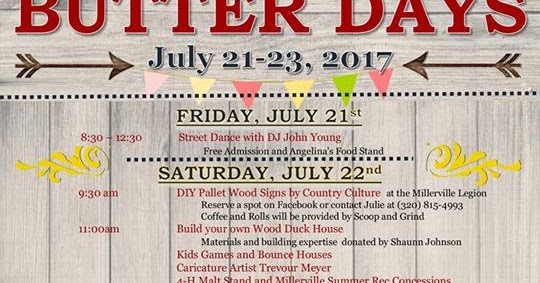 Brandon Mn History Center: Millerville Butter Days July 21 -22 - 23
