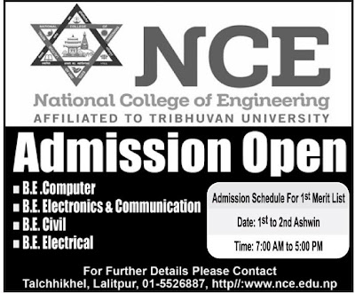 National College of Engineering announces admission open for BE ...