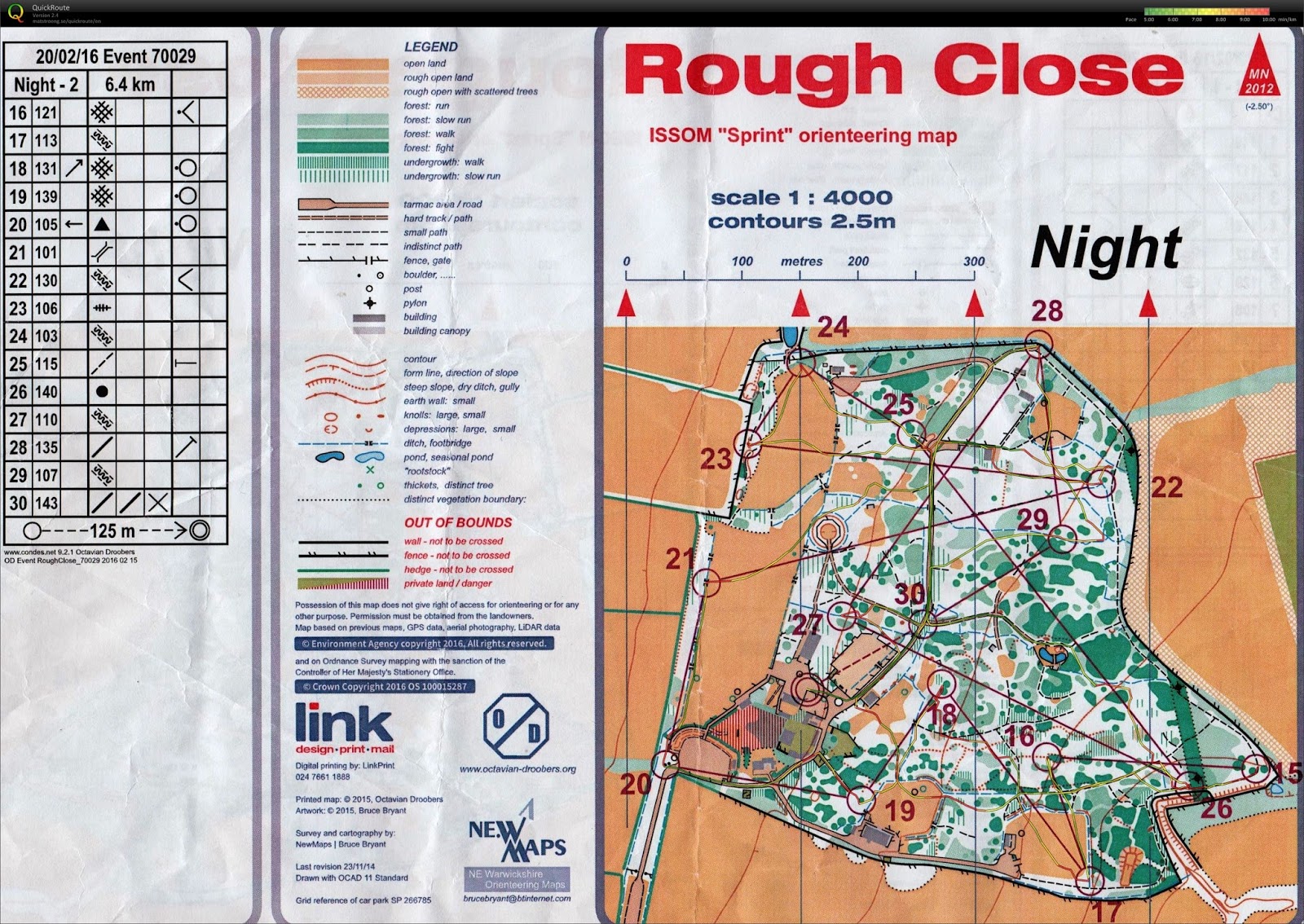 Orientēšanās kartes: Rough Close (Coventry)