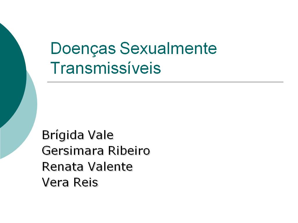 Educação e Saúde: Slides sobre DST