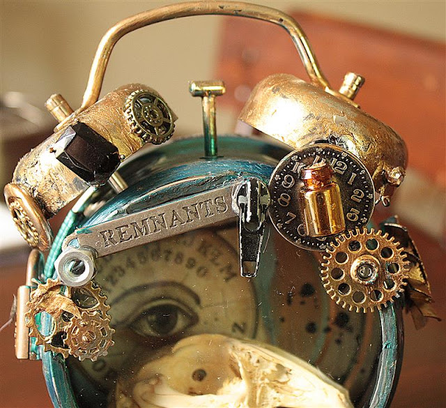 Mixed Media Place: Altered clock by Cristin