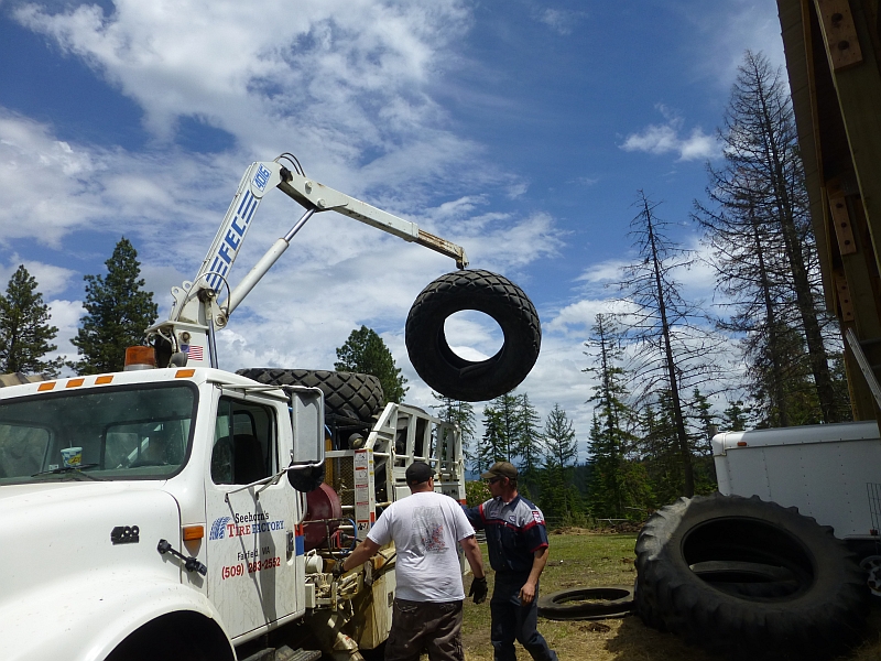 Rural Revolution: Stacks of tractor tires