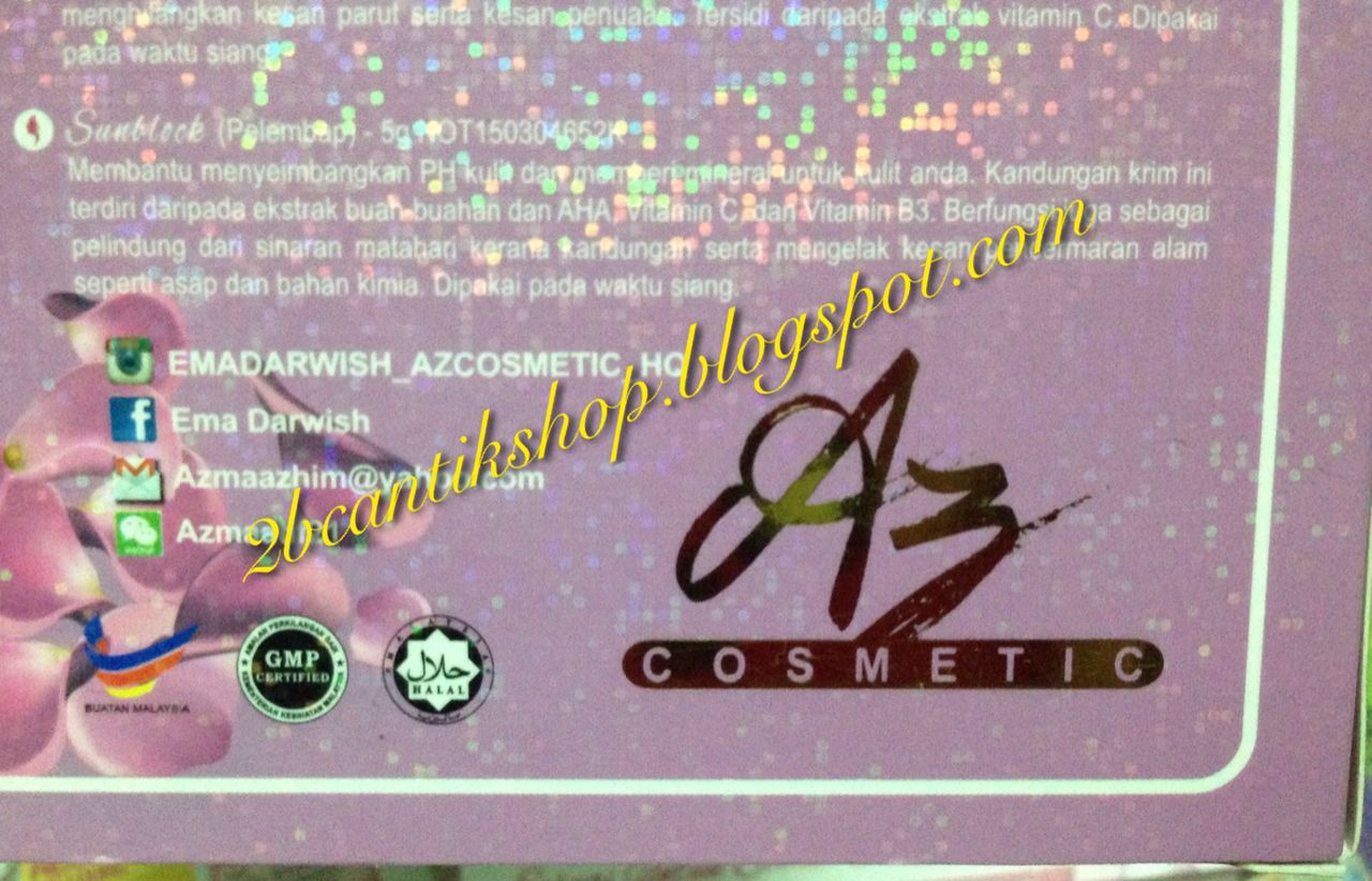 AZ COSMETIC SKINCARE ORIGINAL - ISTIMEWA DAN TERBAIK UNTUK ANDA