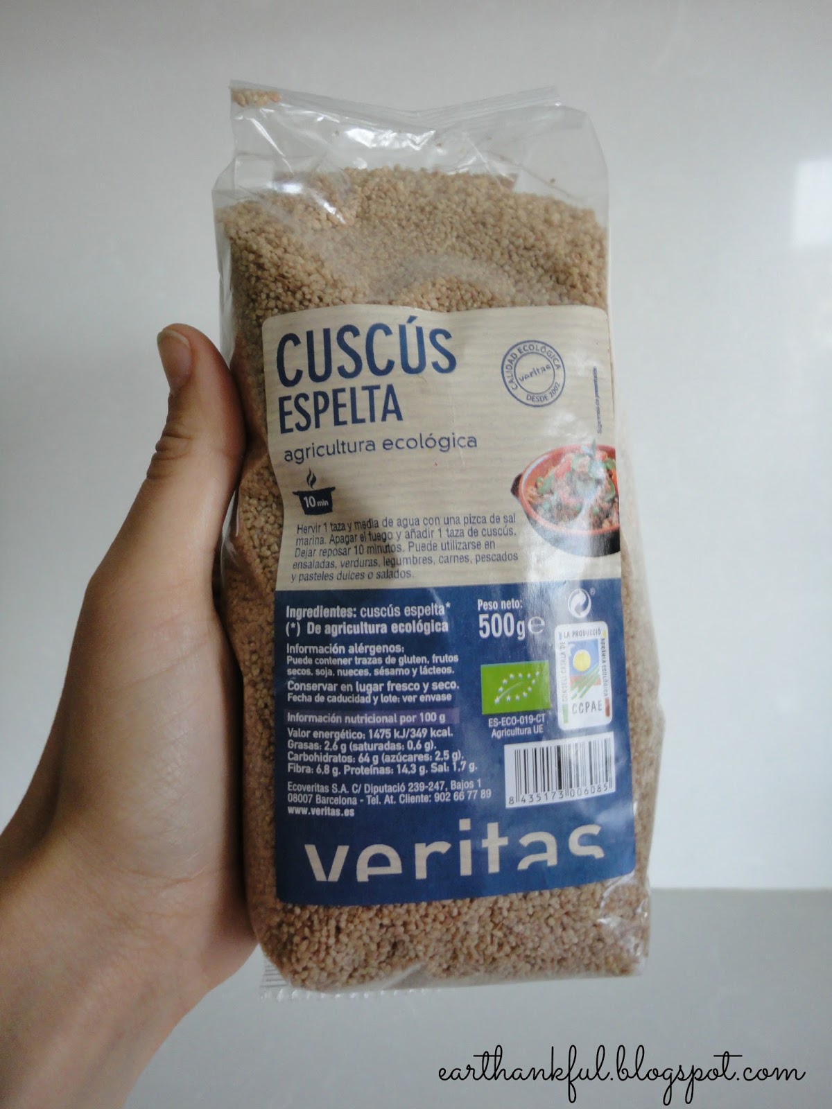 Earthankful: Cus cus amb pèsols i menta