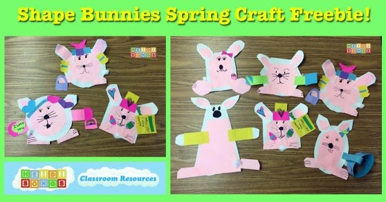 Shape Bunnies Spring Craft Freebie!