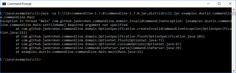 Inspired by Actual Events: Java Command-Line Interfaces (Part 4): Commandline