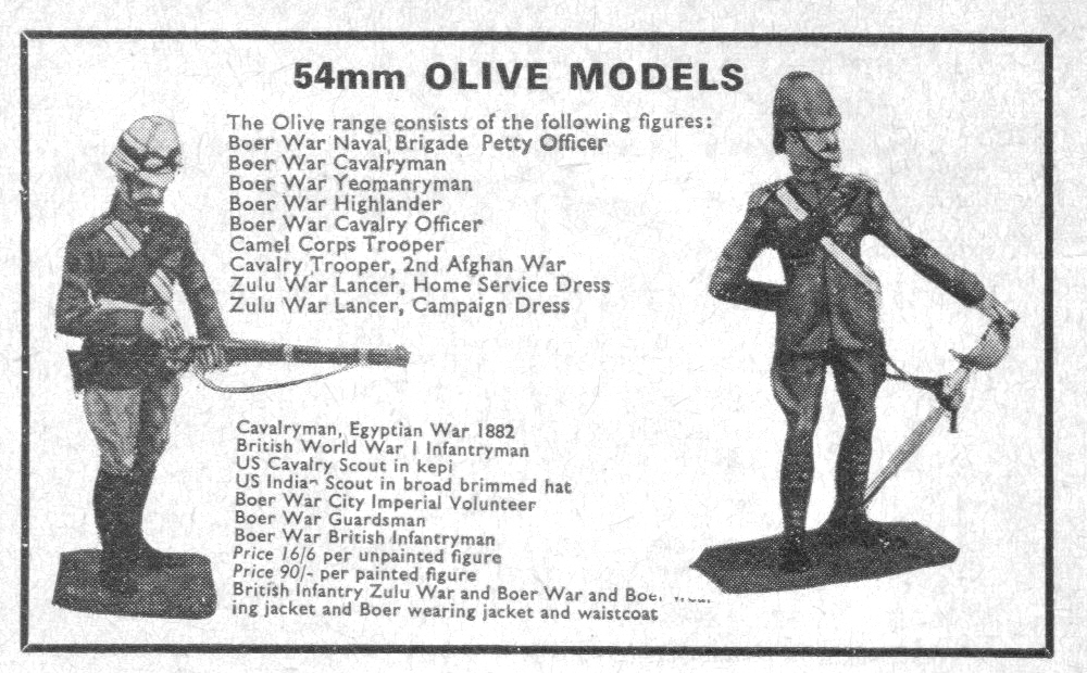Vintage lead Toy and Model Soldiers: OLIVE MODELS. R.J. Marrion