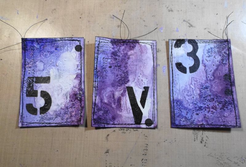 Mixed Media Place: ATC triptych