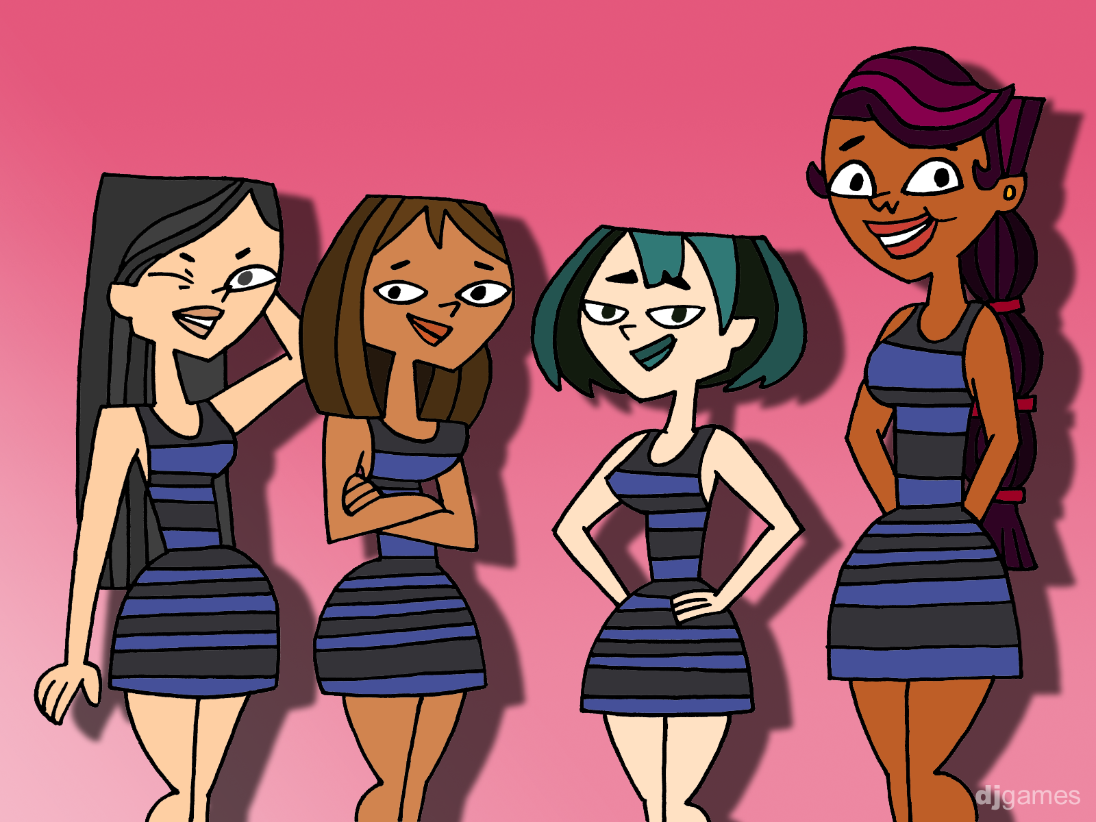 DJgames2: Blue and Black Dress Part 2 (Heather Courtney Gwen Sierra)