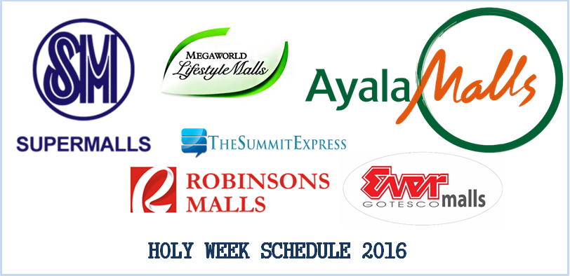 SM, other major malls Holy Week 2016 schedule released