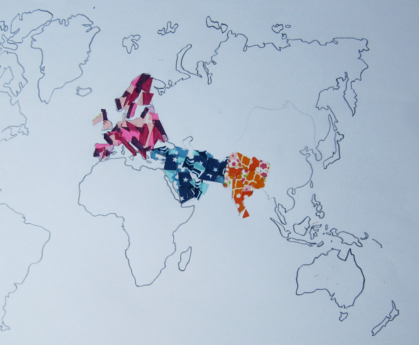DIY: como hacer un mapa mundi con washi tape - Hay un trasto en mi trastero