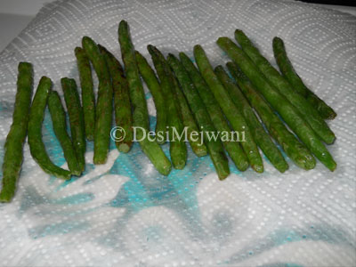 Chinese Style String Beans Sabzi Recipe - Desi Mejwani