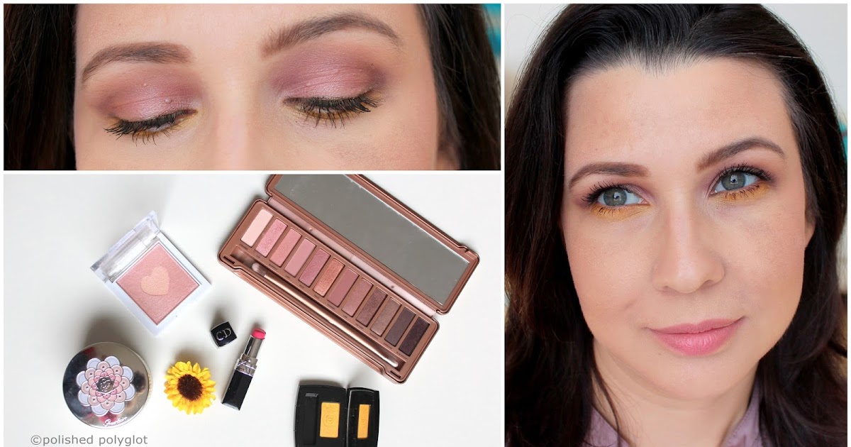 Makeup │Soft look for Fall in pale rose and yellow [Monday Shadow ...