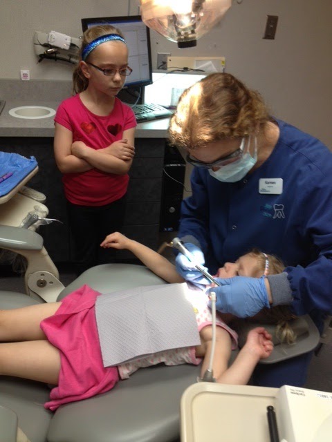 two daughters, one son: Dentist visit