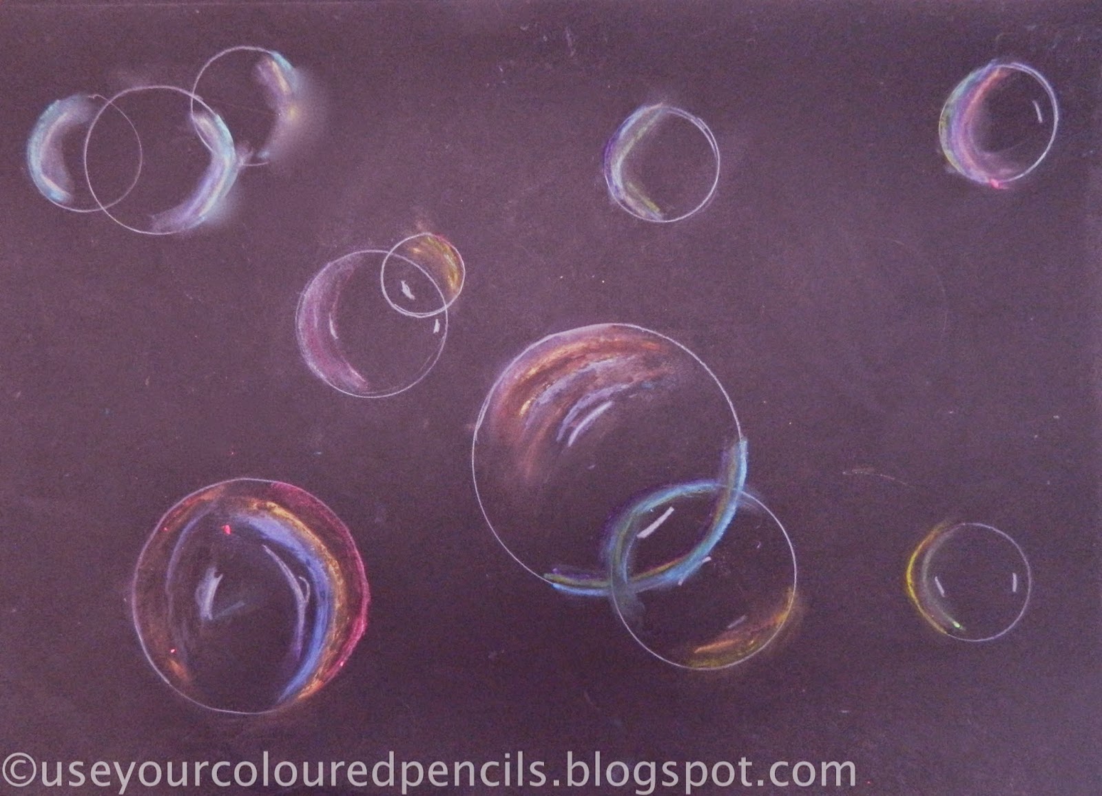 Use Your Coloured Pencils: Bubble Drawings