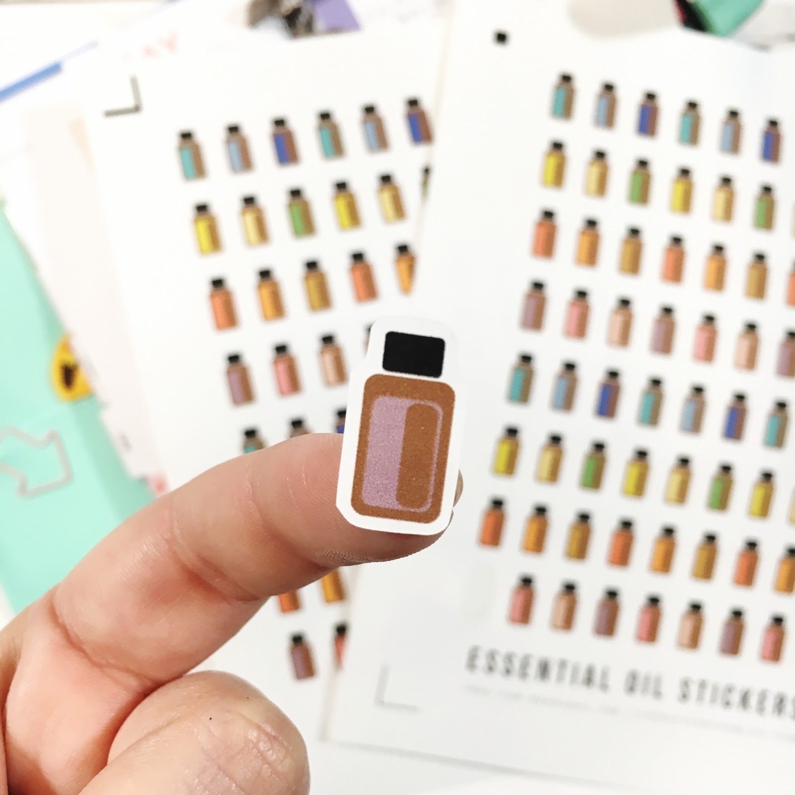 five sixteenths blog: Free Sticker Friday // Essential Oil Bottle Stickers