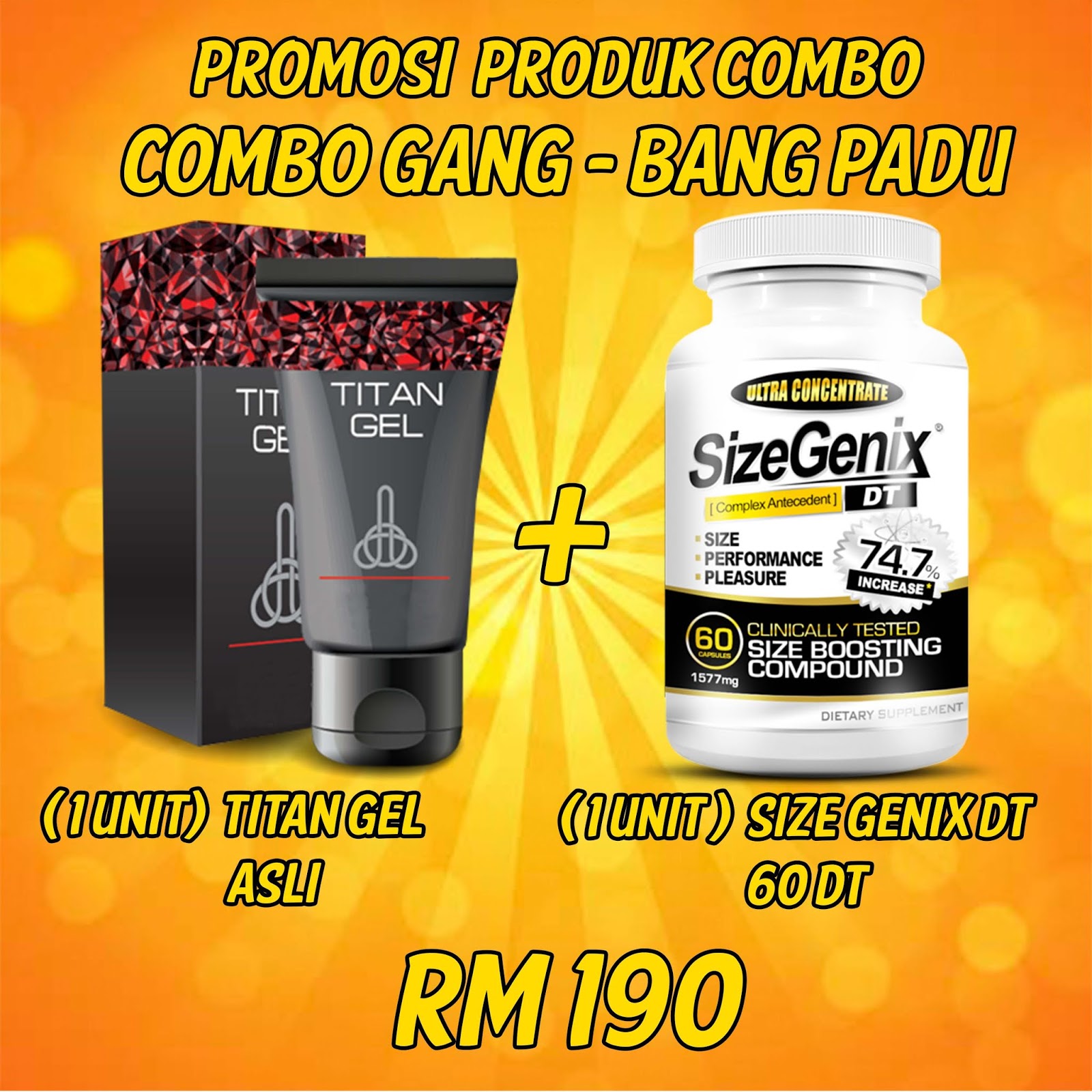 TITAN GEL + SIZE GENIX - TERBAIK DARI LADANG