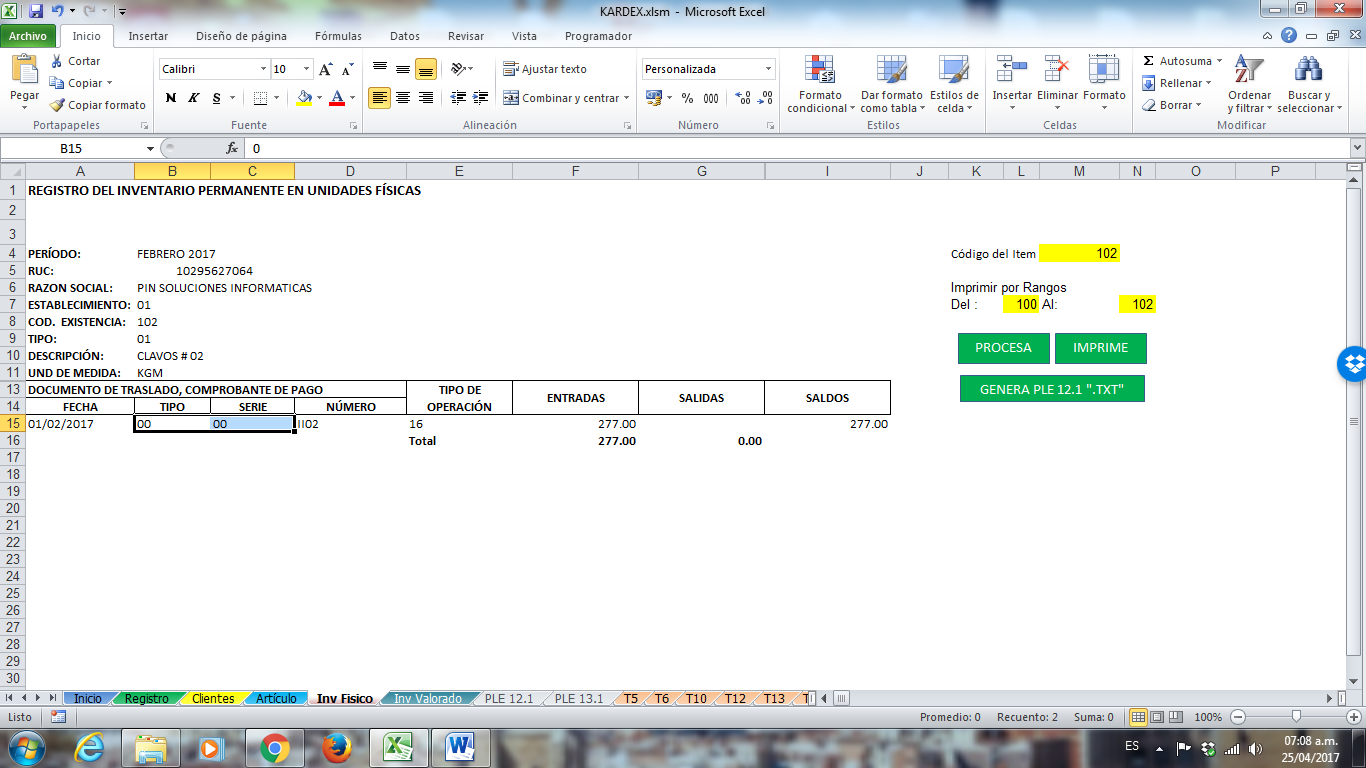 Formato de kardex en excel - ecenpayde