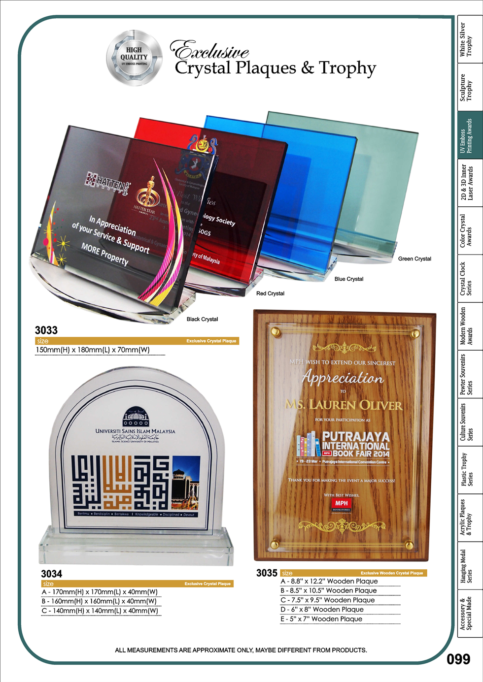 CRYSTAL PLAQUE | Trophy Supplier | Trophy Malaysia | Plaque Malaysia ...