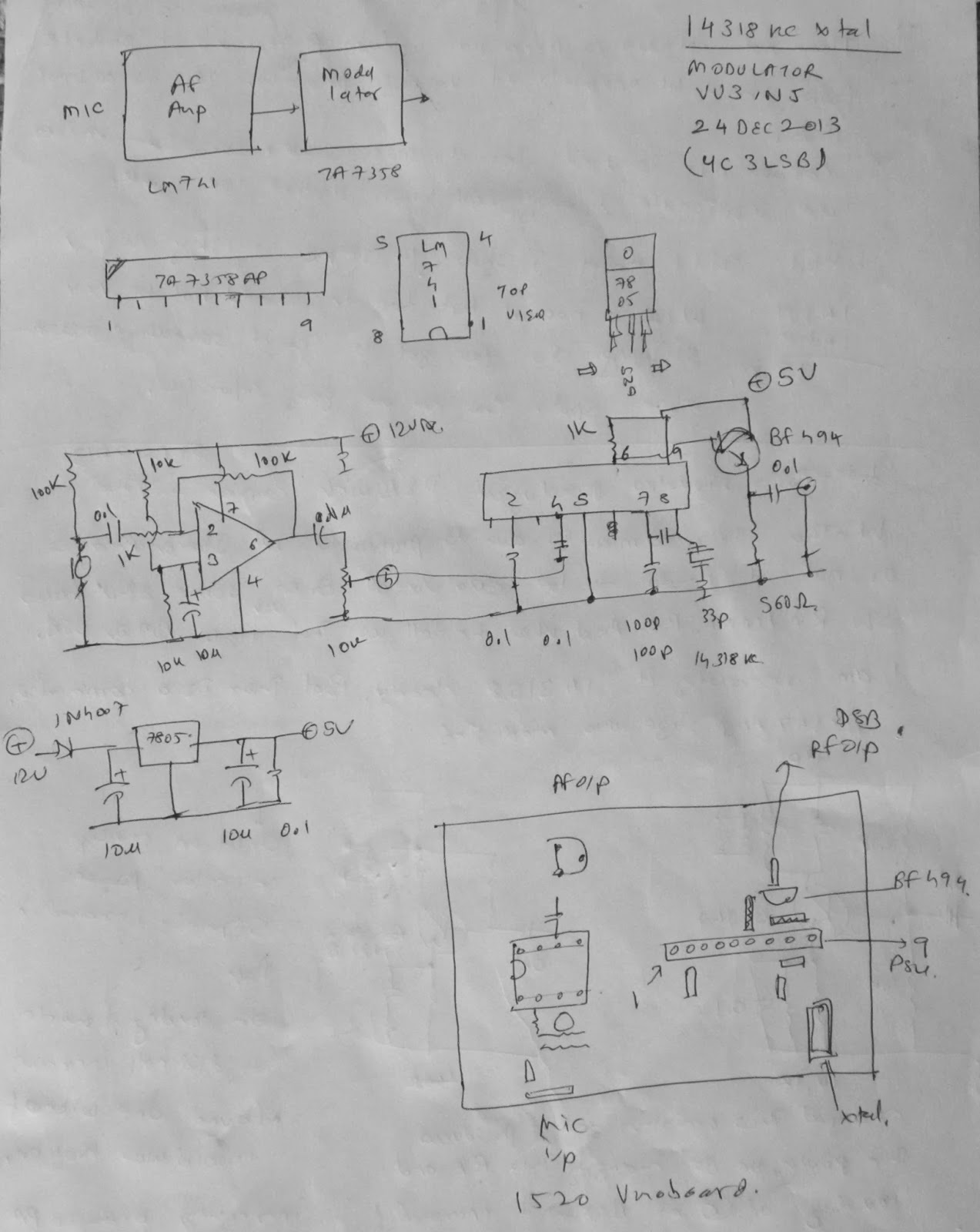 INDRAJITSINH: DSB Transmitter, Xtal 14318kc