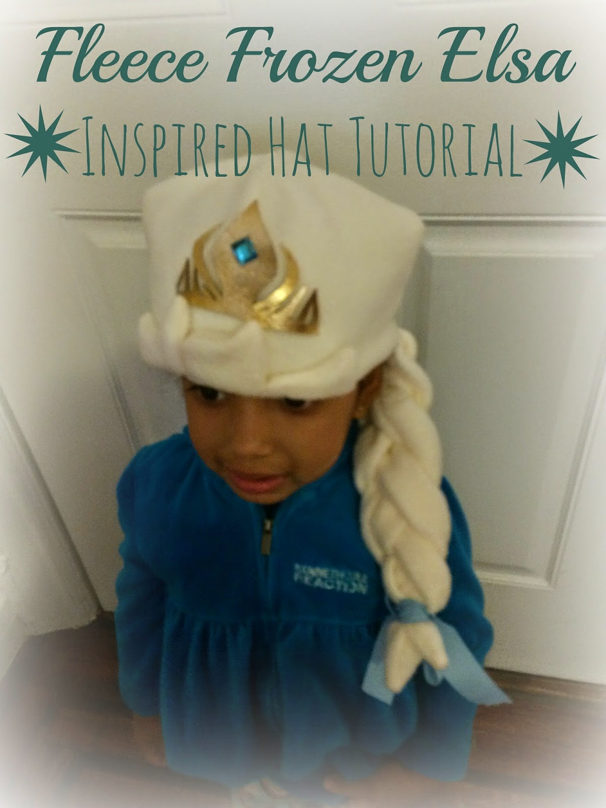 Fleece Frozen Elsa Inspired Hat Tutorial - First Time Mom and Losing It