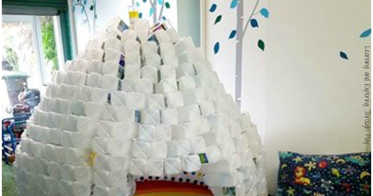 Learning and Exploring Through Play: Milk Bottle Igloo