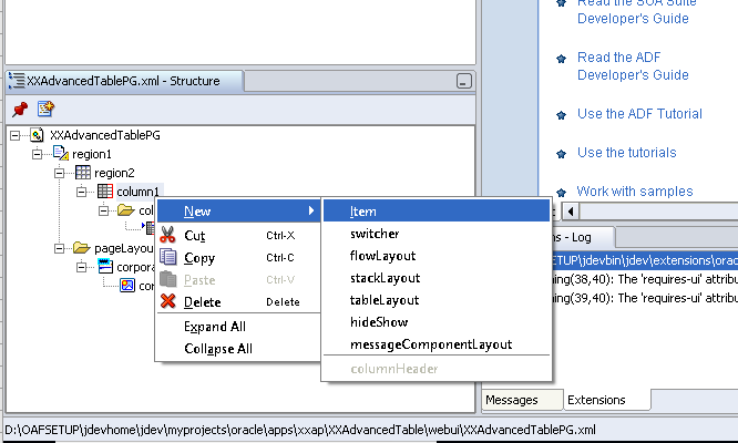 Oracle Application's Blog: How to use advanced table in oaf