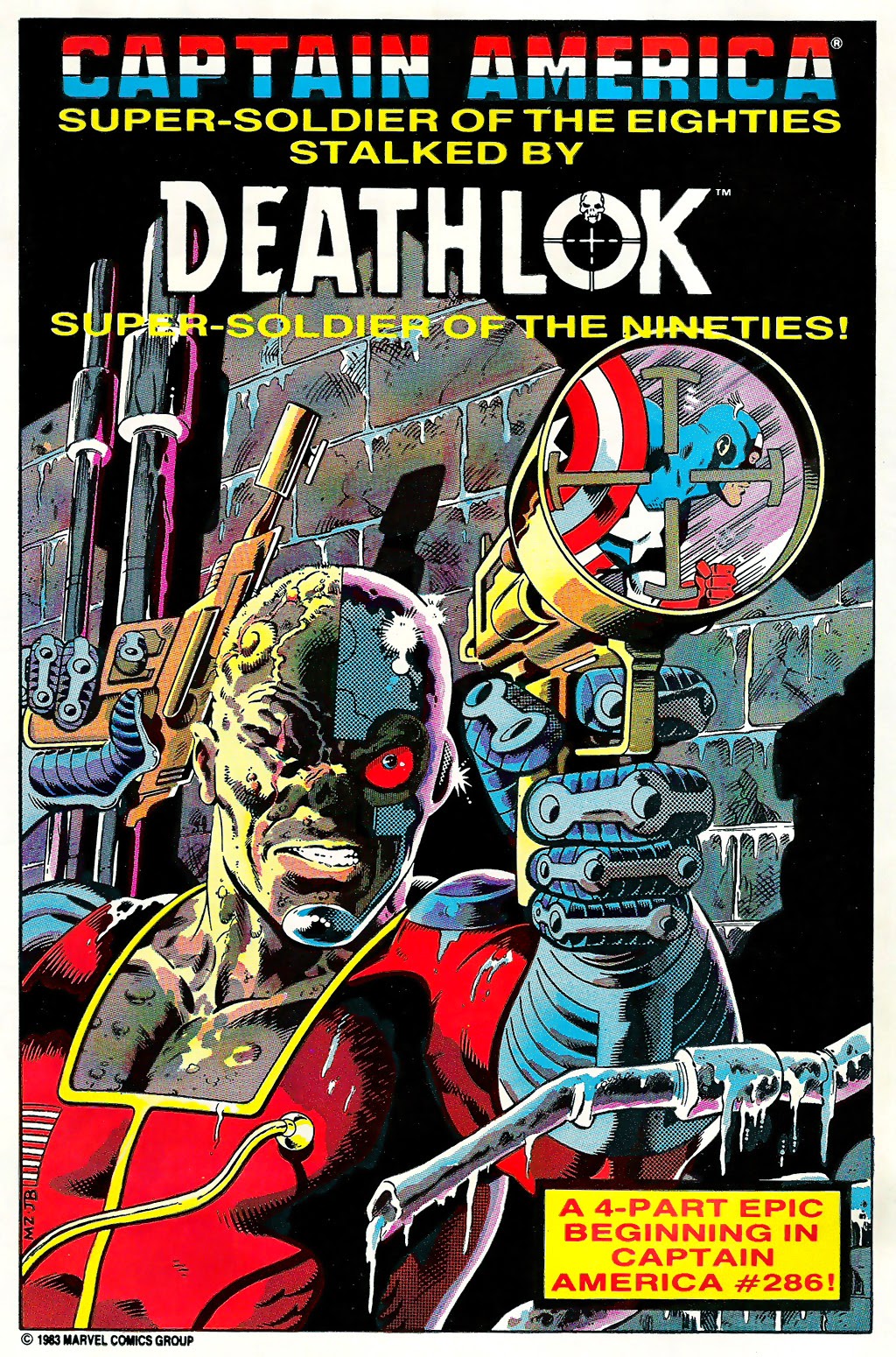 Marvel Comics of the 1980s: 1983 - Deathlok Saga house ad by Mike Zeck ...