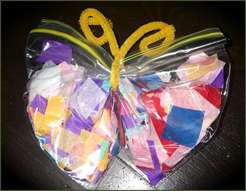 Plastic Bag Butterflies | Munchkins and Mayhem