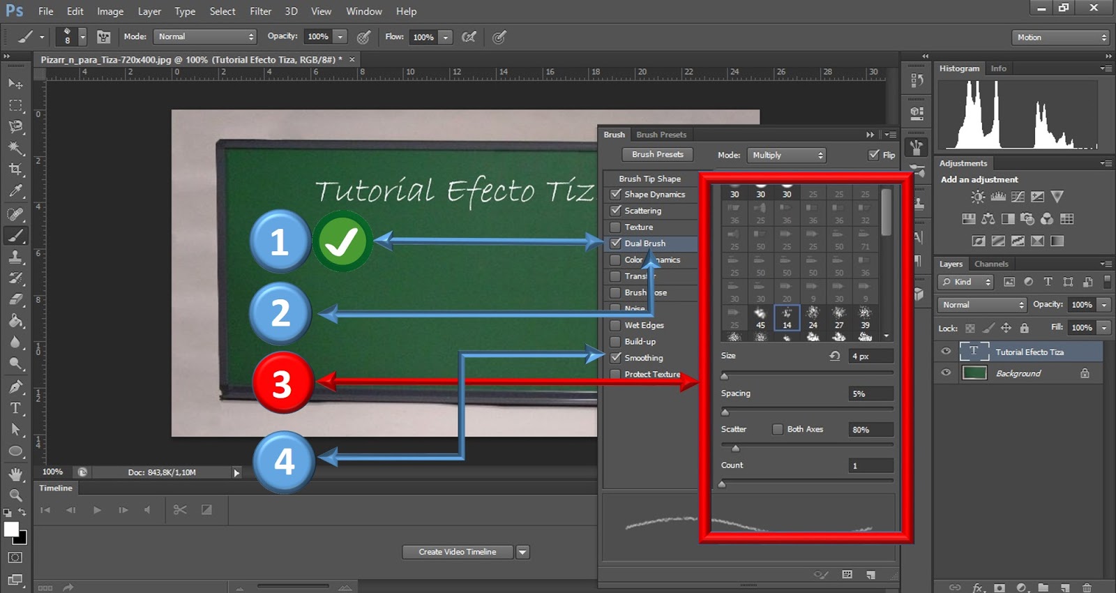 La Tortuguera: Photoshop: Tutorial de Efecto Tiza