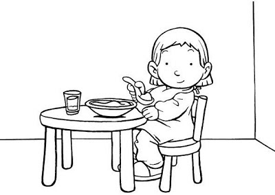 Desenhos - Rotina da Criança - Colorir e Pintar - Desenhos Para Colorir