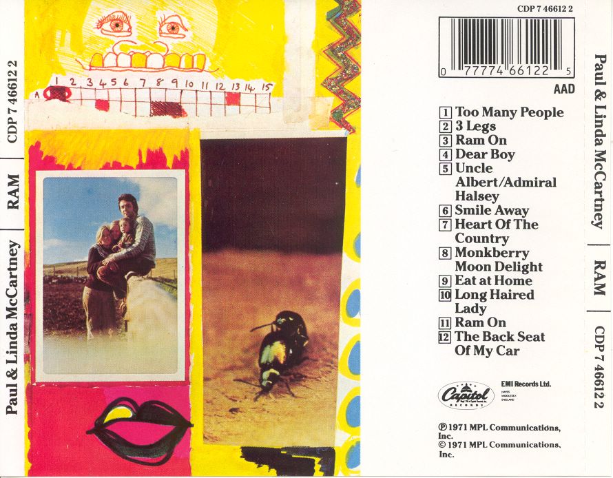 BLOGUE DO LENINE: PAUL & LINDA MCCARTNEY - RAM - 1971