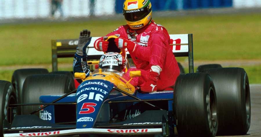 Epic Formula 1: Nigel Mansell gives Ayrton Senna a ride back ...