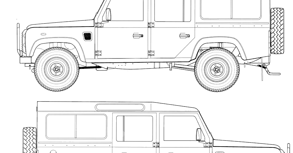 Land Rover Defender Blueprints | Layth Jawad