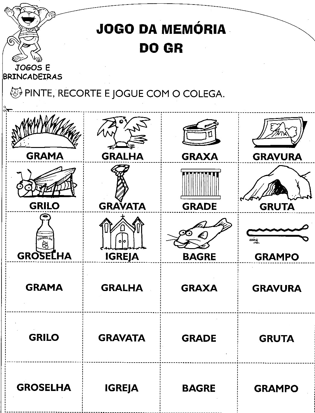 Atividades de Alfabetização Com a Letra G Olá amigos tudo bem com vocês ...