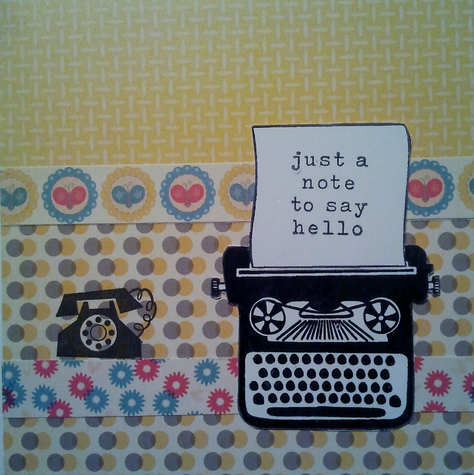 Stempelgekken: Just a note to say hello......